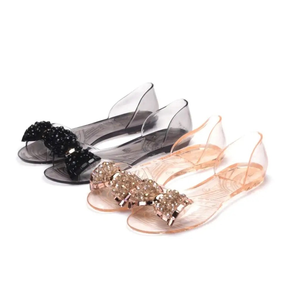 Jual Sepatu Jelly Kaca Wanita / Flatshoes Kaca Jelly Pita Transparan ...