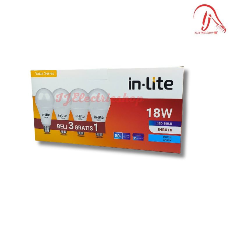 Jual INILITE PAKET LAMPU LED BULB BOHLAM 18W WHITE WARM WHITE INLITE ...