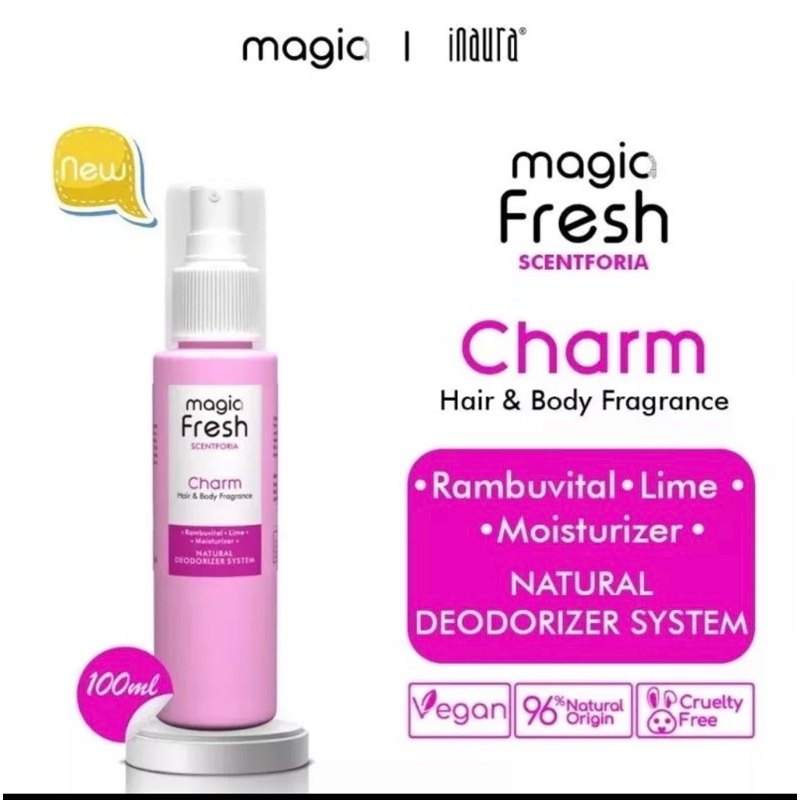 Jual INAURA MAGIC FRESH Hair & Body Fragrance 100ml-CHARM | Shopee ...