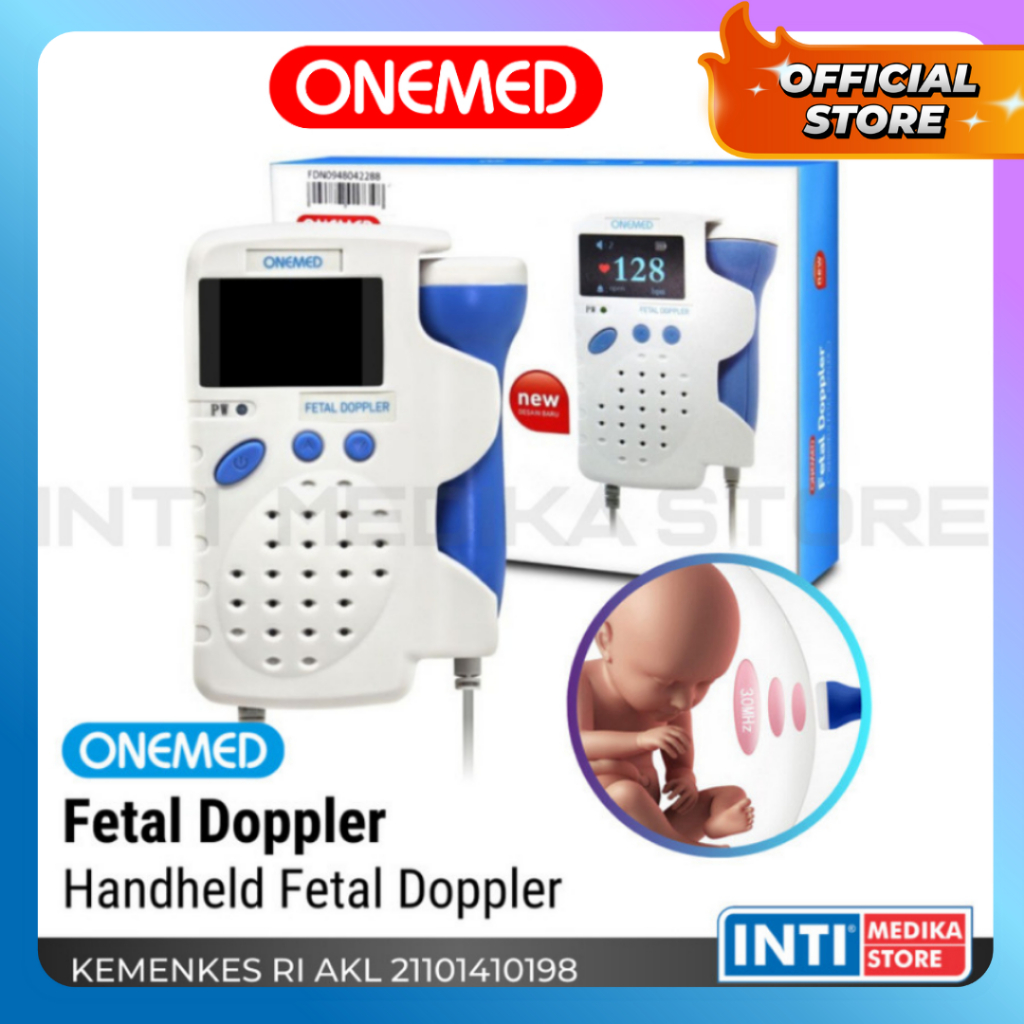 Jual ONEMED - Handheld Fetal Doppler NEW Design | Monitor Alat Deteksi ...