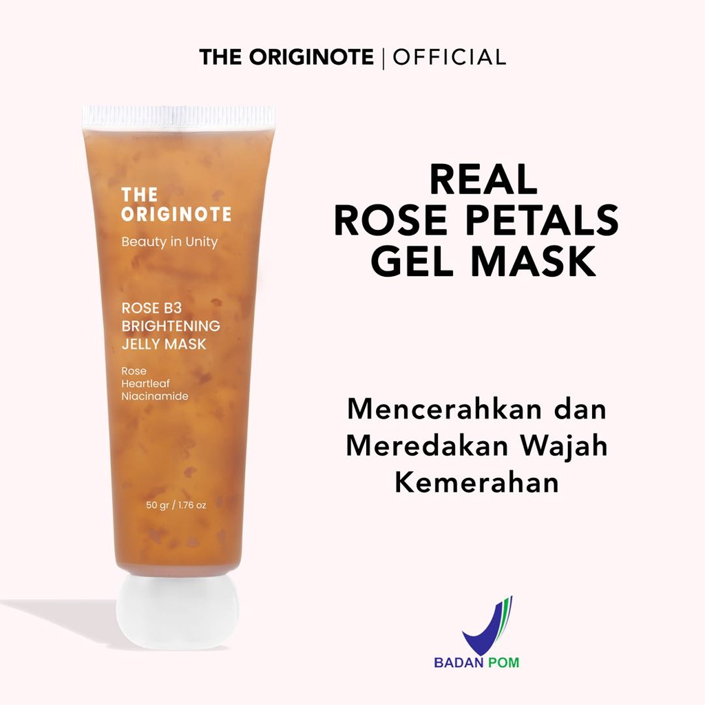 Jual READY The Originote Rose B3 Brightening Jelly Mask 50gr Masker Gel Mask Mencerahkan Gelmask ...