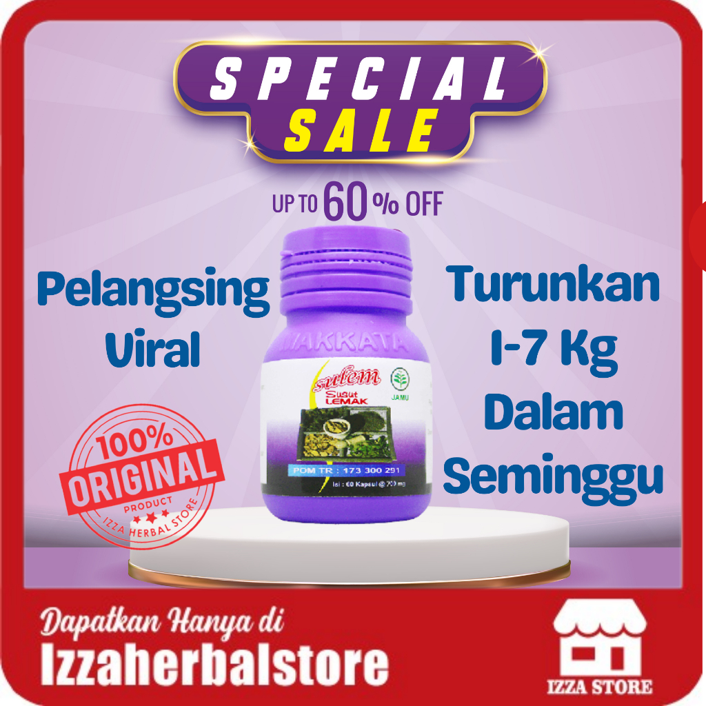 Jual OBAT DIET AMPUH Sulem Susut Lemak Herbal Turunkan Dalam 1 Minggu 1-16 Kg BPOM Original ...
