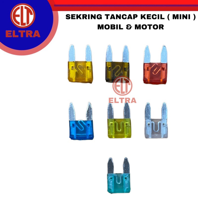 Jual Sekering fuse tancap kecil 5A 7.5A 10A 15A 20A 25A 30A mini sekring mobil motor / pcs tusuk ...