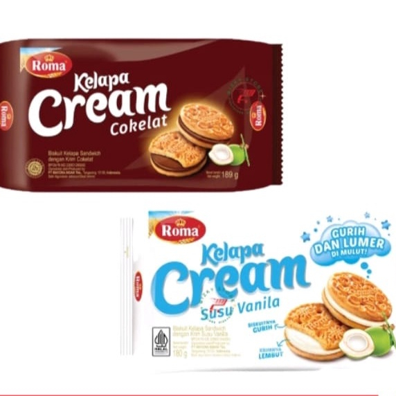 Jual Roma Kelapa Cream Pack Coklat Vanilla 180 gr Kue Hidangan ...