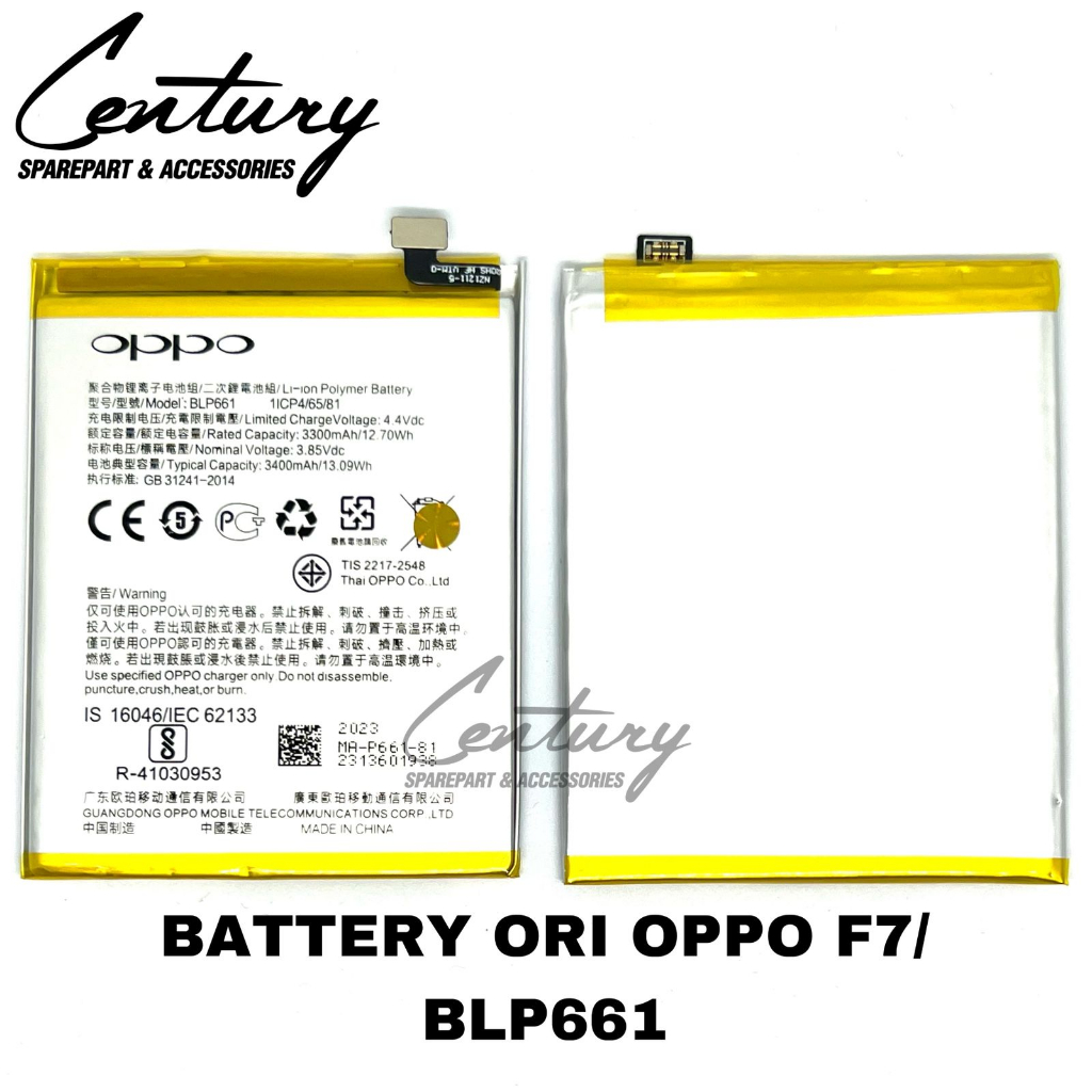 Jual BATT ORI 100% OPPO F7 BLP661 | Shopee Indonesia