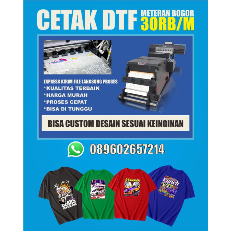 Jual Cetak Sablon DTF A3 dan Meteran | Shopee Indonesia