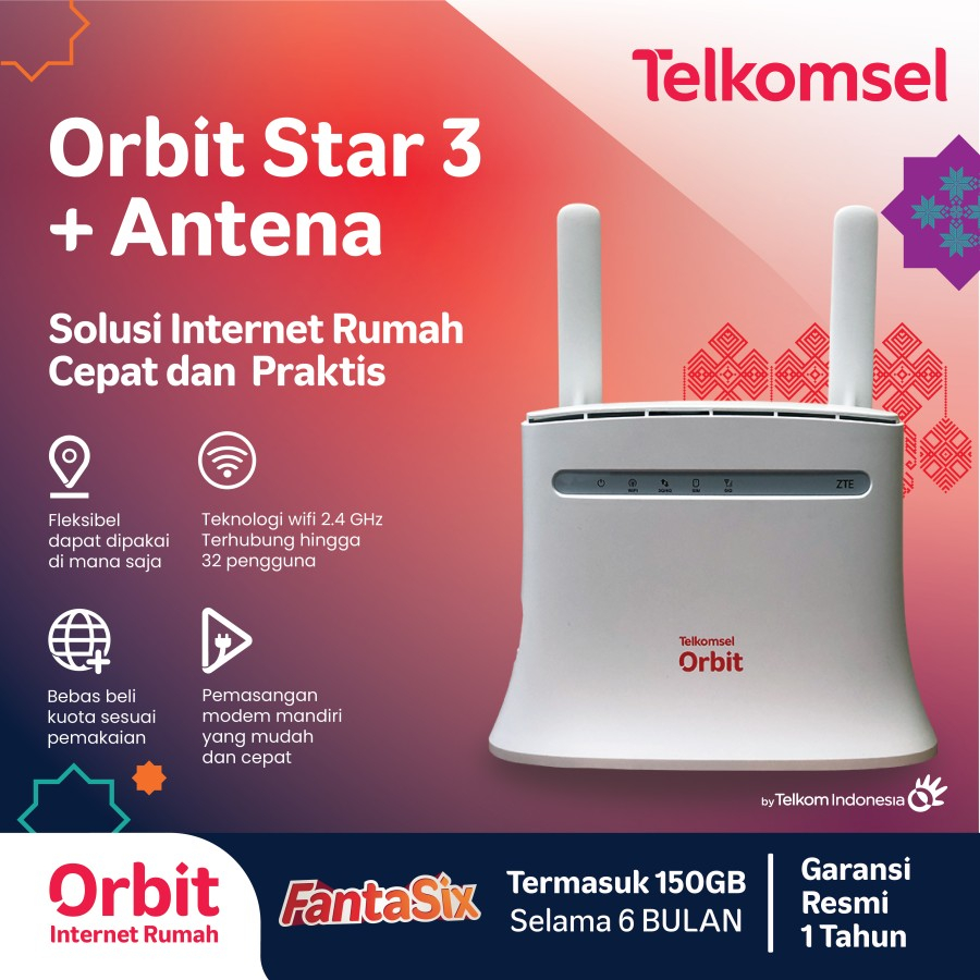 Jual Orbit Telkomsel Orbit Star Lite Modem Wifi Home Router 4G Free ...