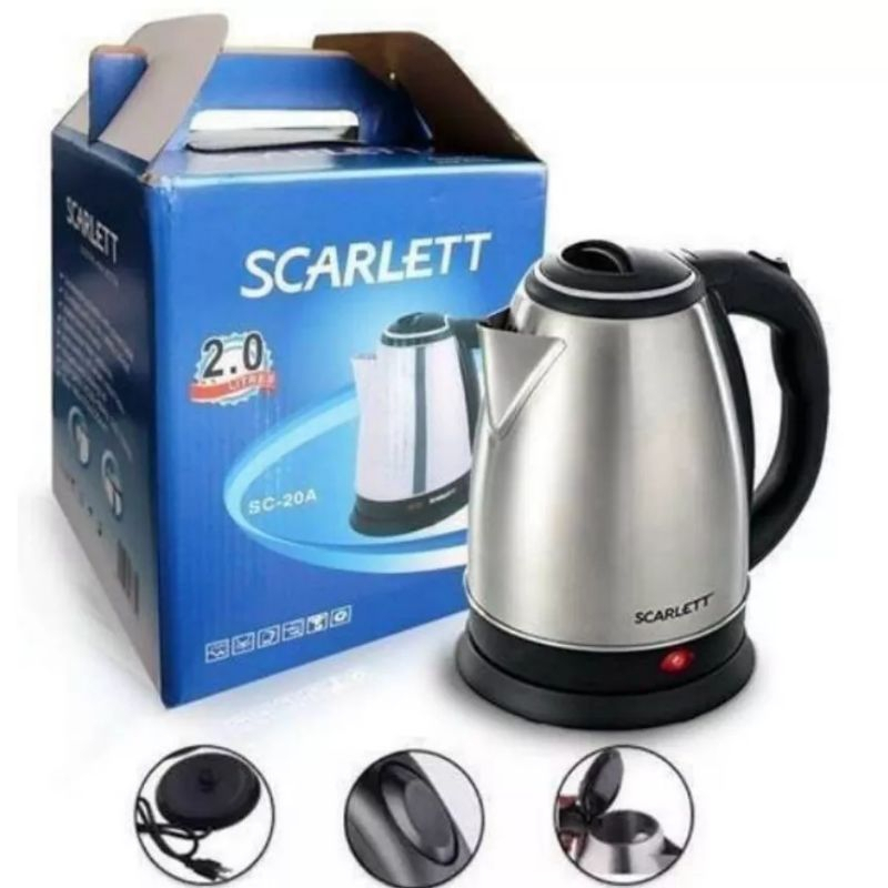 Jual Electric Kettle Alat Pemanas air Teko Listrik Stainless Portable 2 ...