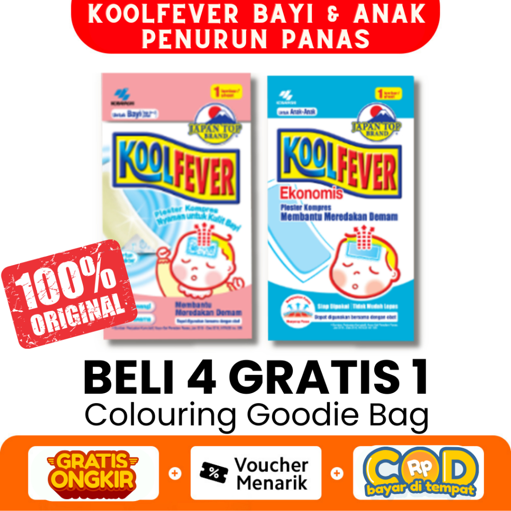 Jual [ASLI + BONUS] KOOLFEVER Bayi dan Anak Penurun Panas dan Meredakan ...