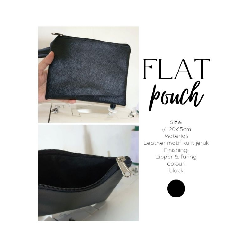 Jual flat pouch leather, dompet, pouch, pouch serbaguna, pouch souvenir ...