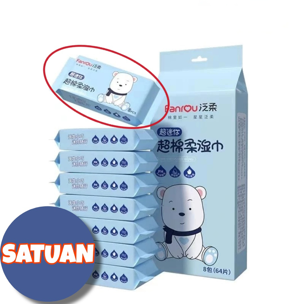 Jual Tissue Basah Mini Satuan Tisu basah karakter lucu non alkohol ...