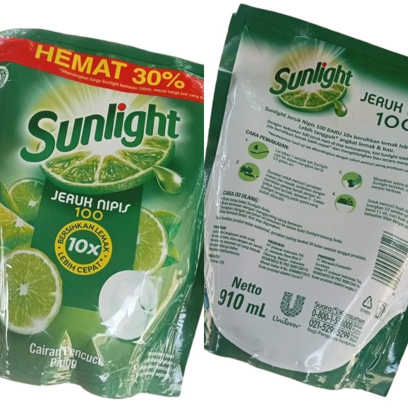 Jual Sunlight Sabun Pencuci Piring 1000ml. 910ml & 755ml. 650ml ...