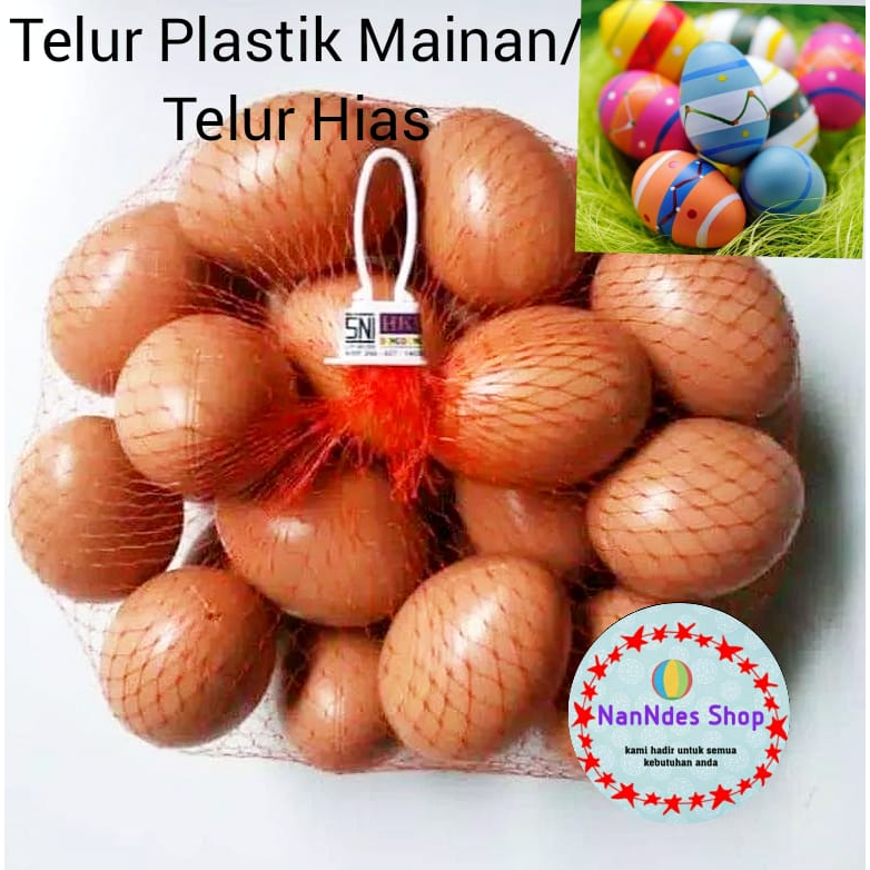 Jual Telur Hias Mainan Anak Plastik PREMIUM SNI dekorasi Hari raya ...