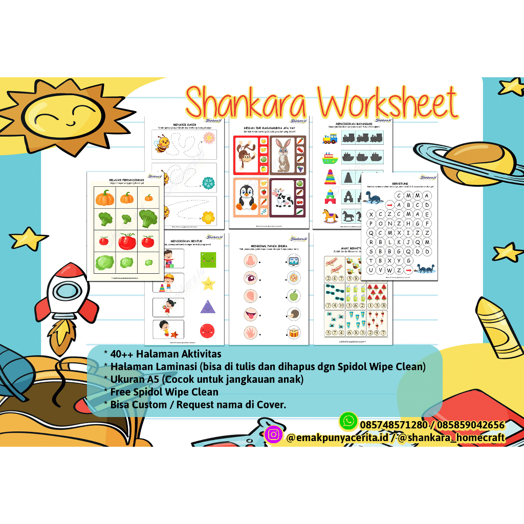 Jual Worksheet Anak/Buku Aktivitas Pertamaku wipe and clean/Buku ...