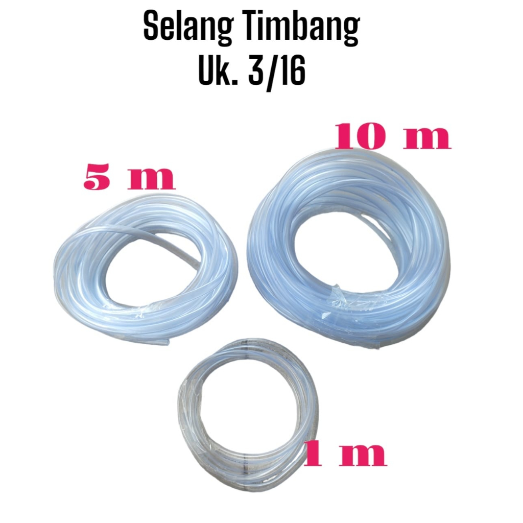 Jual Selang Waterpas Selang Timbang Selang Aquarium Selang Bening 3/16 ...