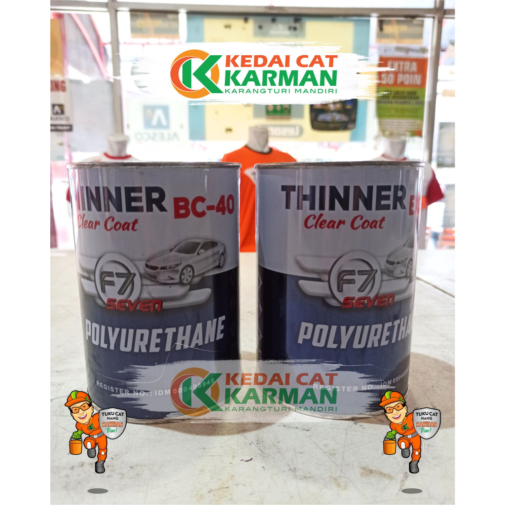 Jual THINNER PU F7 BC 40 - PENGENCER CAT DUCO MOBIL MOTOR CLEAR COAT CLEAR PERNIS - 1 LITER ...