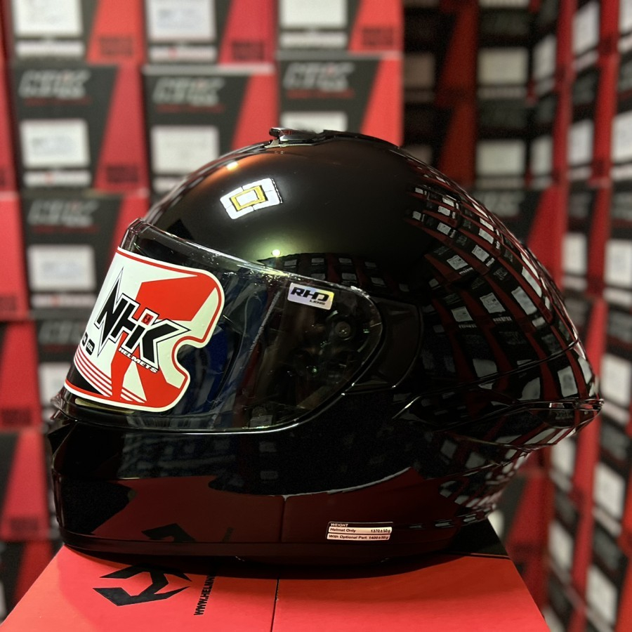 Jual HELM NHK Mark-1 ELITE Black Glossy SV HELM FULL FACE NHK | Shopee ...