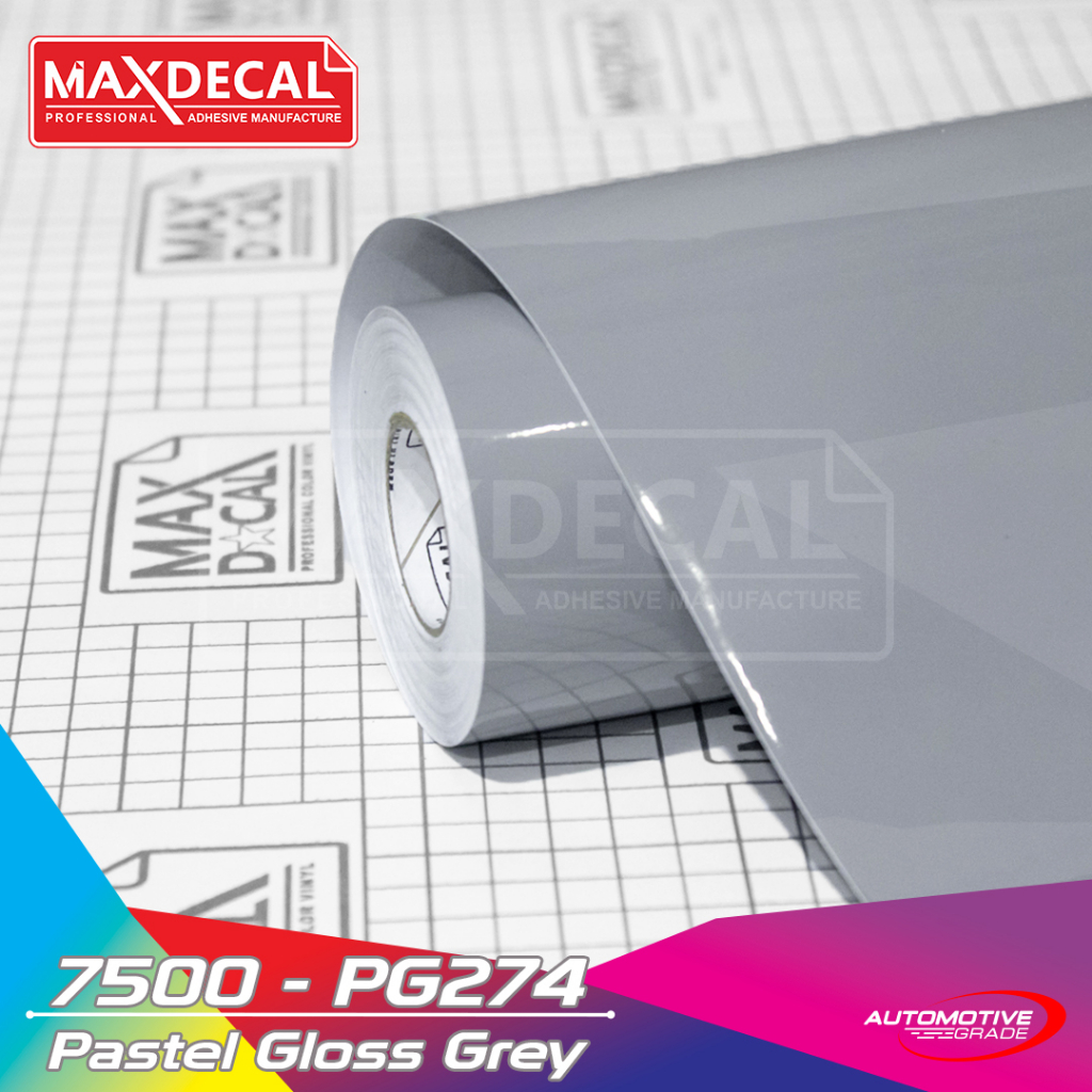 Jual sticker skotlet MAXDECAL 7500 PG-PM274 PASTEL GREY Vinyl Sticker ...