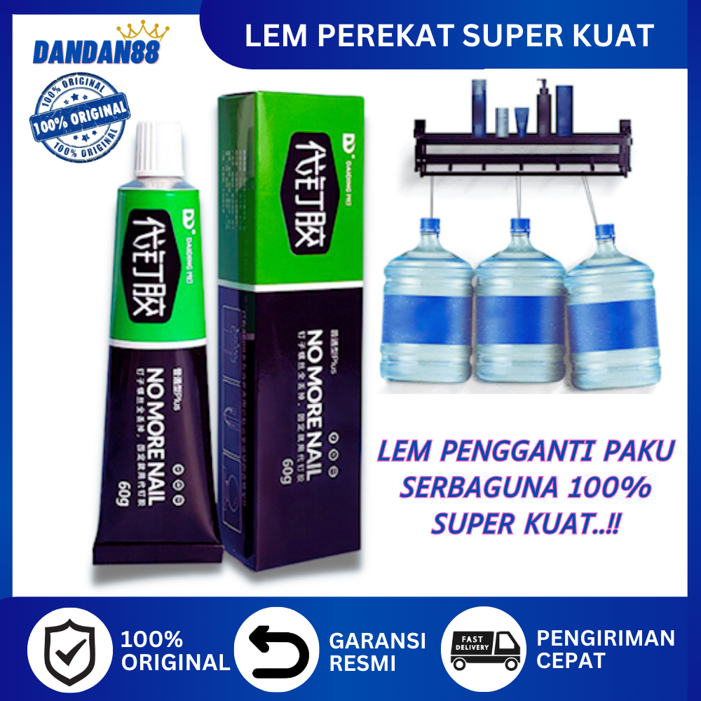 Jual Lem Perekat Serbaguna Super Kuat Tahan Air Multifungsi Pengganti Paku Tembok Kayu No More ...