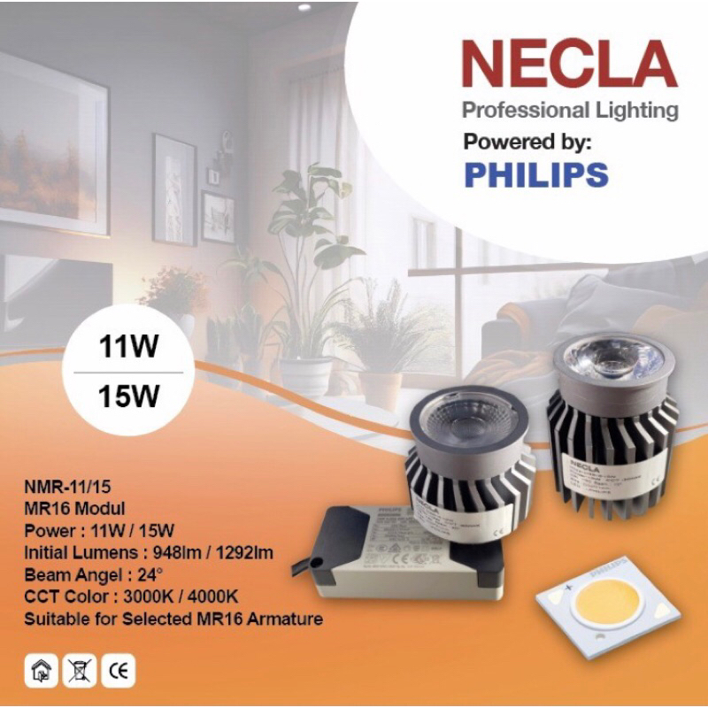 Jual Lampu LED Modul MR16/Necla Lampu modul MR16 LED NMR11-15 | Shopee ...