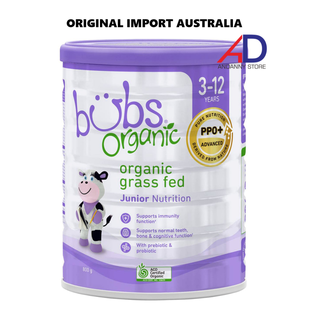 Jual BUBS ORGANIC GRASS FED JUNIOR NUTRITION DRINK / ORGANIC COWS MILK ...