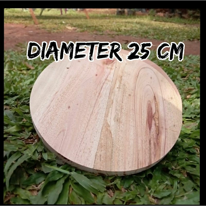 Jual kayu bulat diameter 25 cm papan bulat tebal 1 cm tebel 2 cm ...
