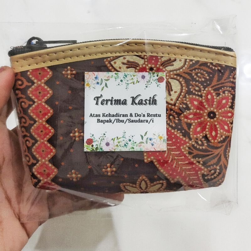 Jual 50pcs Souvenir Dompet Batik Kapal ±12x8cm Free Kartu Ucapan Terima Kasih dan Plastik Opp ...