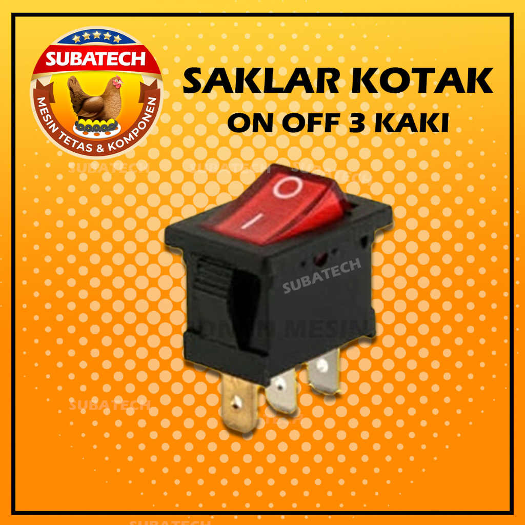 Jual Saklar Kotak On Off 3 Kaki AC DC | Shopee Indonesia