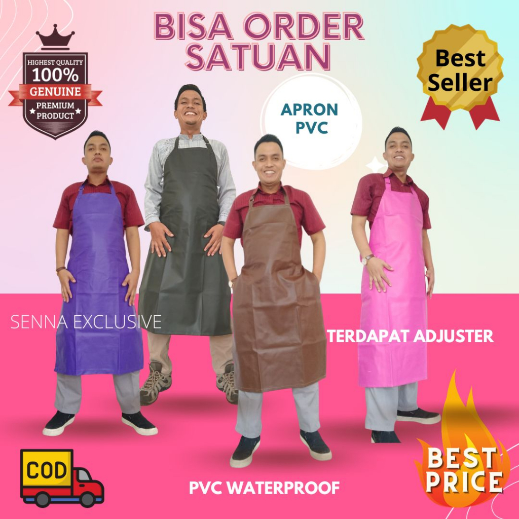 Jual Apron Celemek anti air pvc Pre Order PO rumah potong cuci piring ...