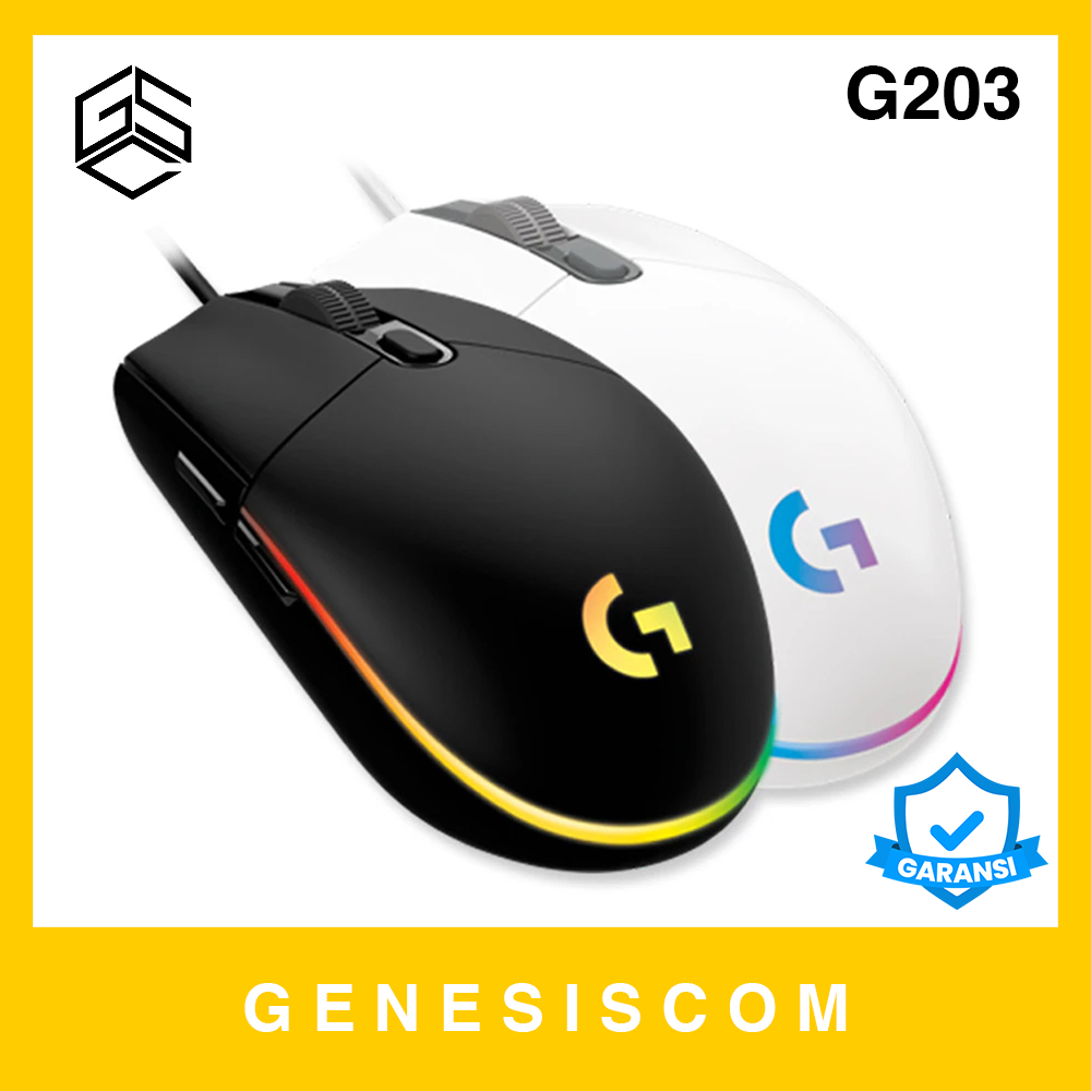 Jual Mouse Gaming LOGITECH G203 RGB Kabel Wired 6 Button Macro Game ...