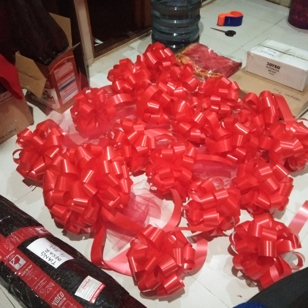 Jual Paket Pita Peresmian Kantor Set Lengkap Pompom 20cm Tiang Gunting ...