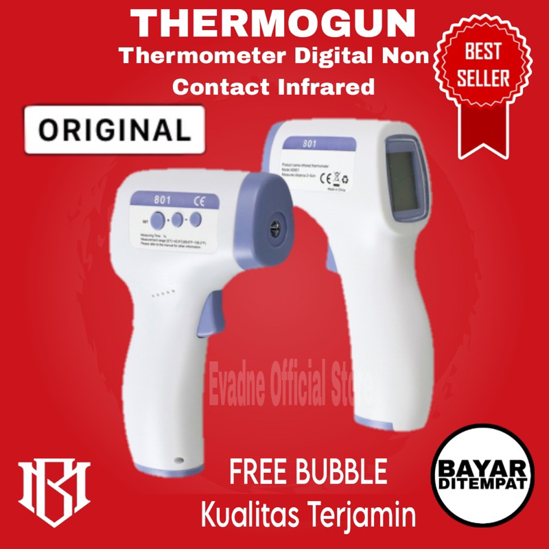Jual Thermo Gun Digital Termometer Tembak Thermometer Infrared Murah ...