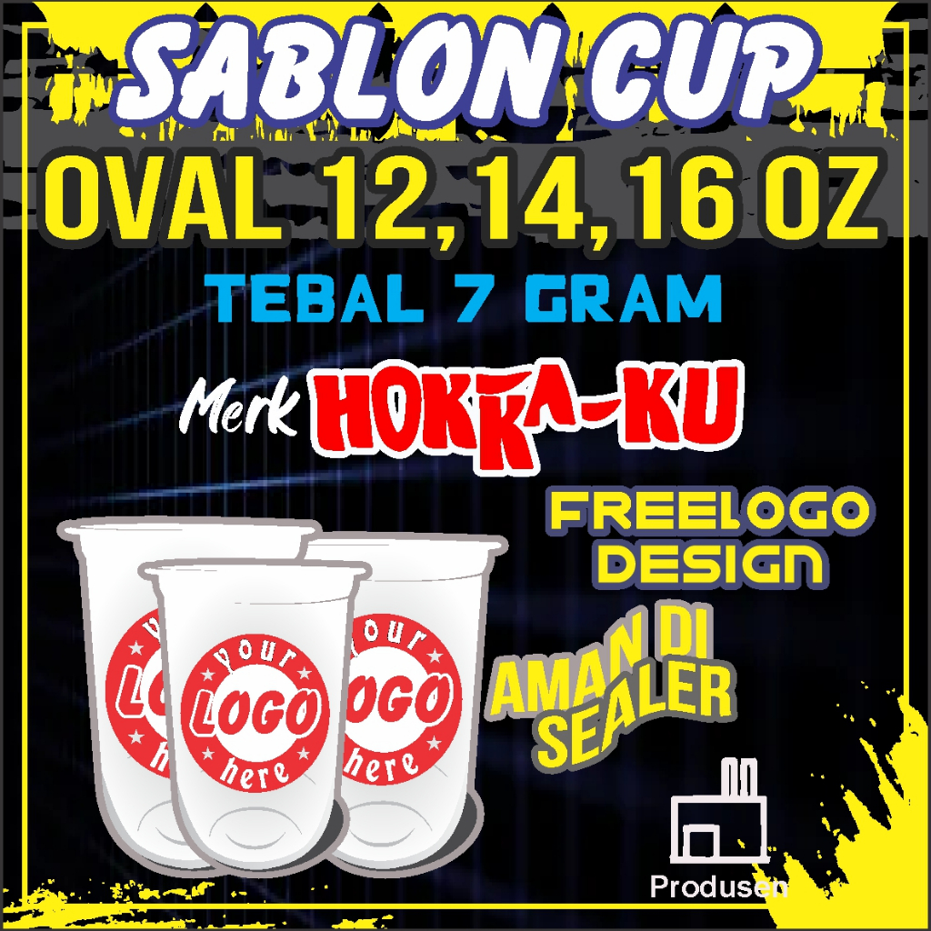 Jual Sablon Cup Custum 12oz 14oz 16oz 18oz 22oz Oval, Datar, Slim ...