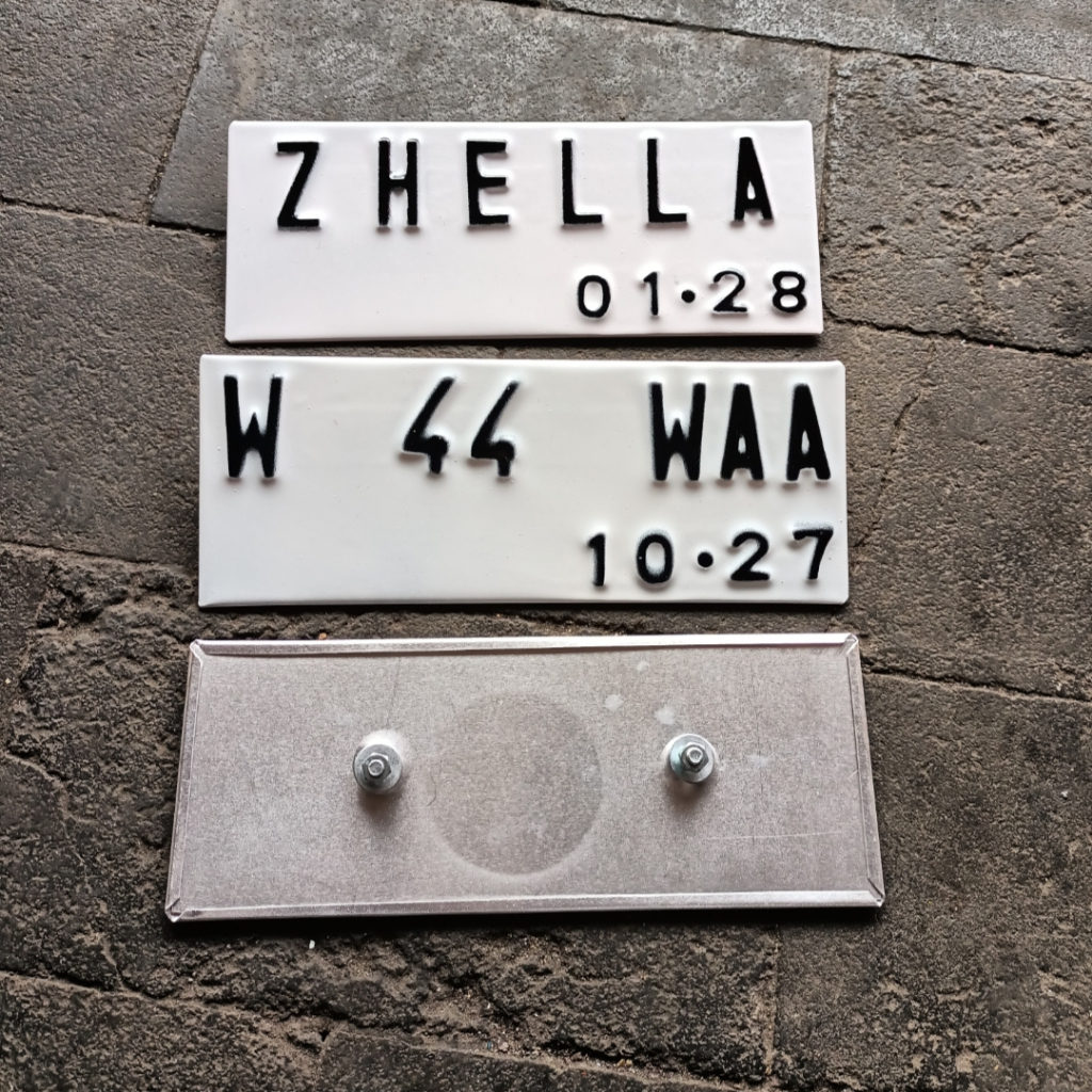 Jual Plat motor viral custom nama plat motor putih baut tanam proses 1 ...