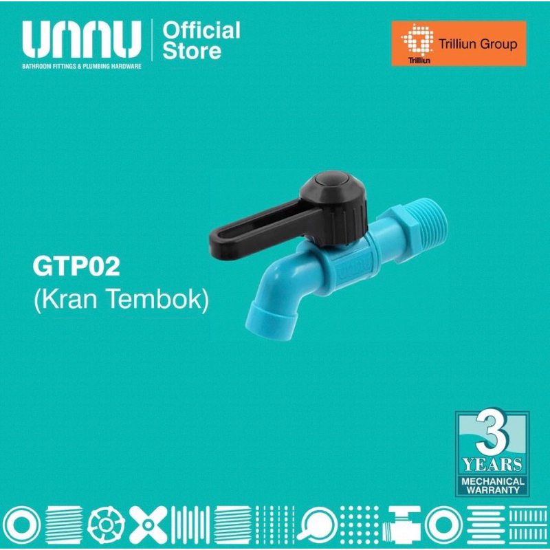 Jual KRAN PLASTIK UNNU PVC 1/2” ATAU 3/4” GTP02 BOLA KUNINGAN | Shopee ...