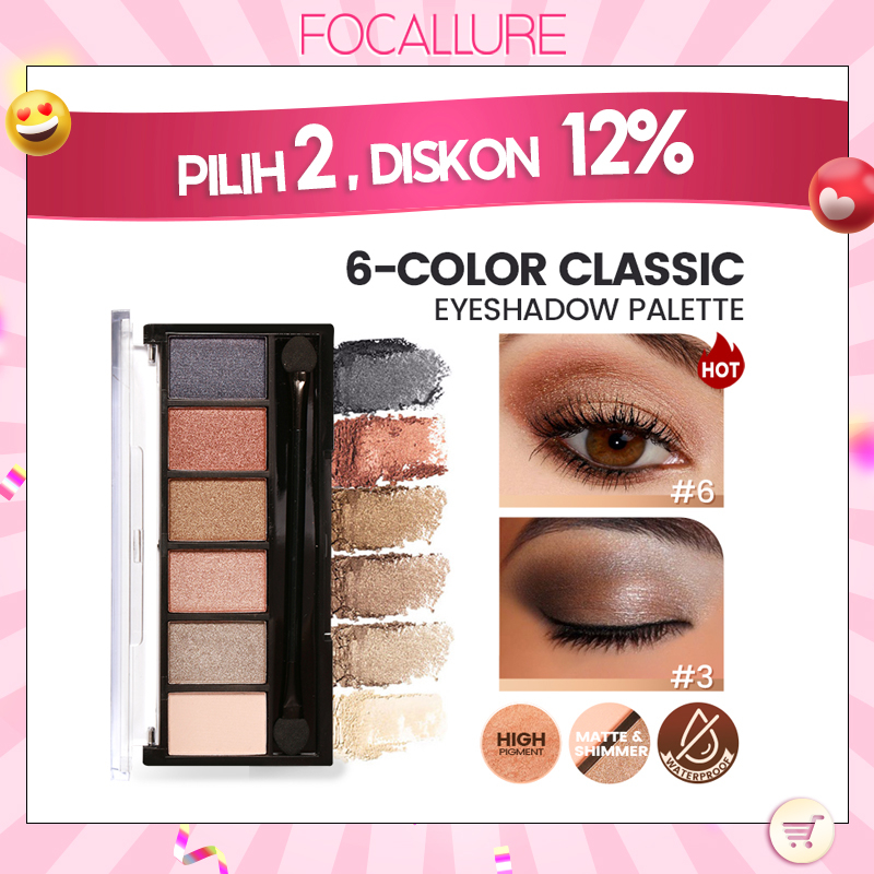 Jual FOCALLURE Eyeshadow Palette Shimmer Waterproof Eye Shadow ...
