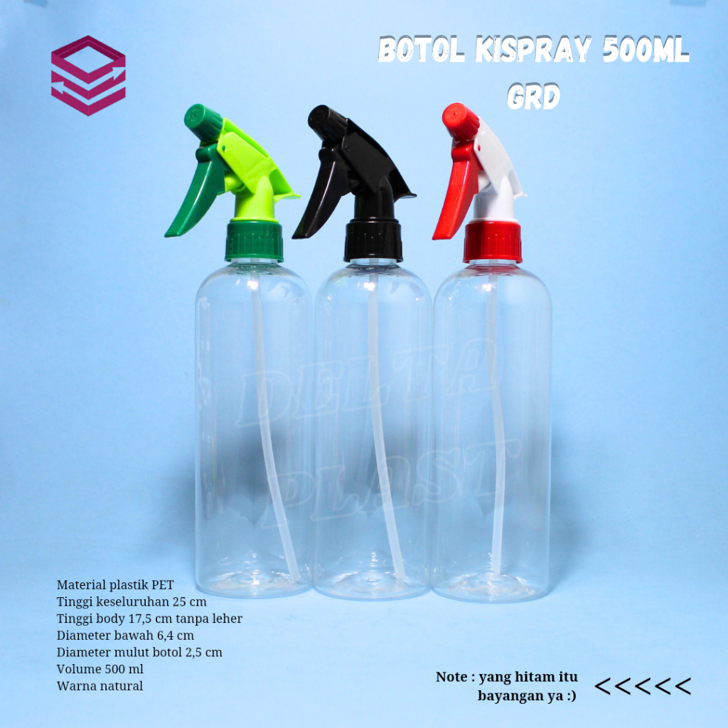 Jual Botol spray 500ml natural GRD / Botol kispray / Big trigger new | Shopee Indonesia
