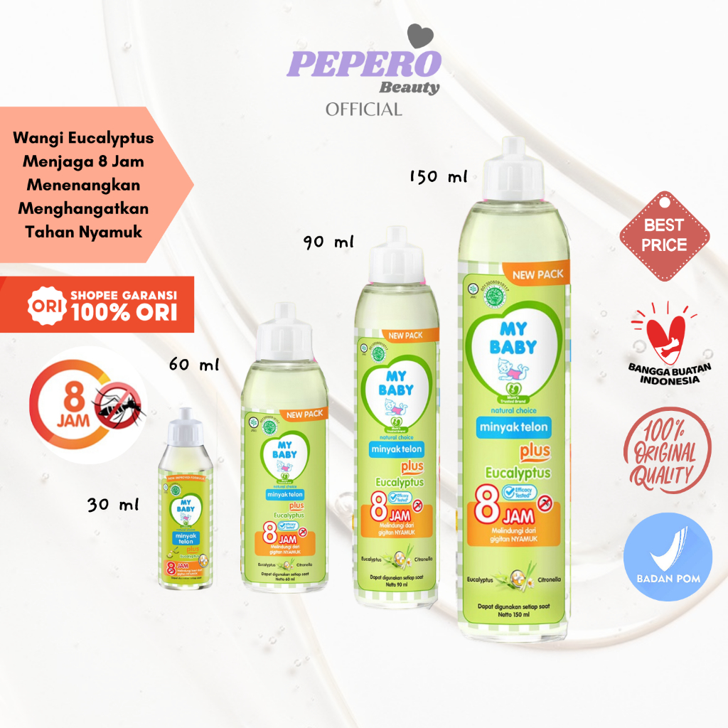 Jual MY BABY Minyak Telon Plus Eucalyptus 30ml | 60ml | 90ml | 150ml - Minyak Bayi Anti Nyamuk 8 ...
