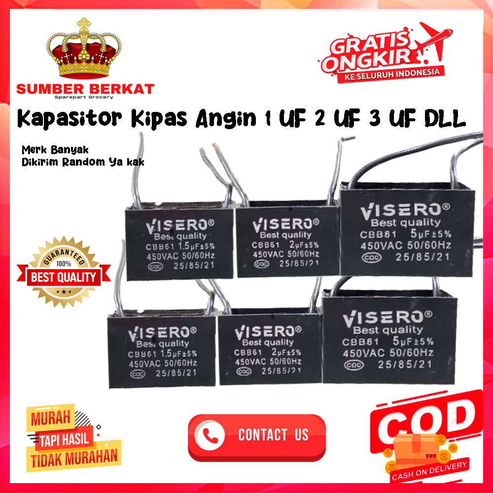 Jual Kapasitor Kipas Angin Kotak (1,5uf) | Shopee Indonesia