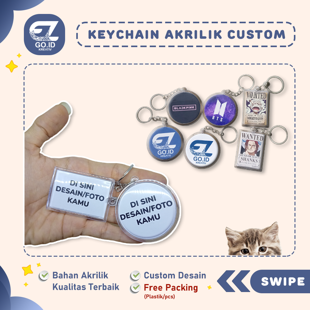 Jual Custom Acrylic Keychain Souvenir Gantungan Kunci Ganci Akrilik ...