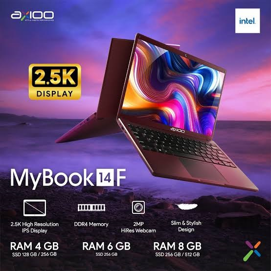 Jual Laptop Sekolah Axioo Mybook 14F 8GB 512GB SSD 13 inch RED | Shopee ...