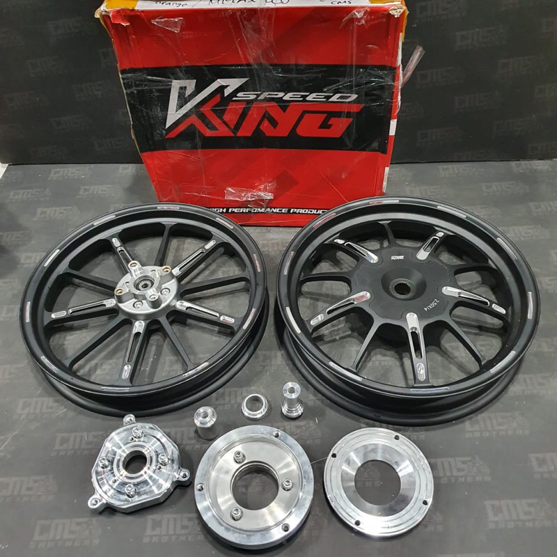 Jual Velg Velek King Speed Aluminium CNC Yamaha Nmax Old Hitam | Shopee ...