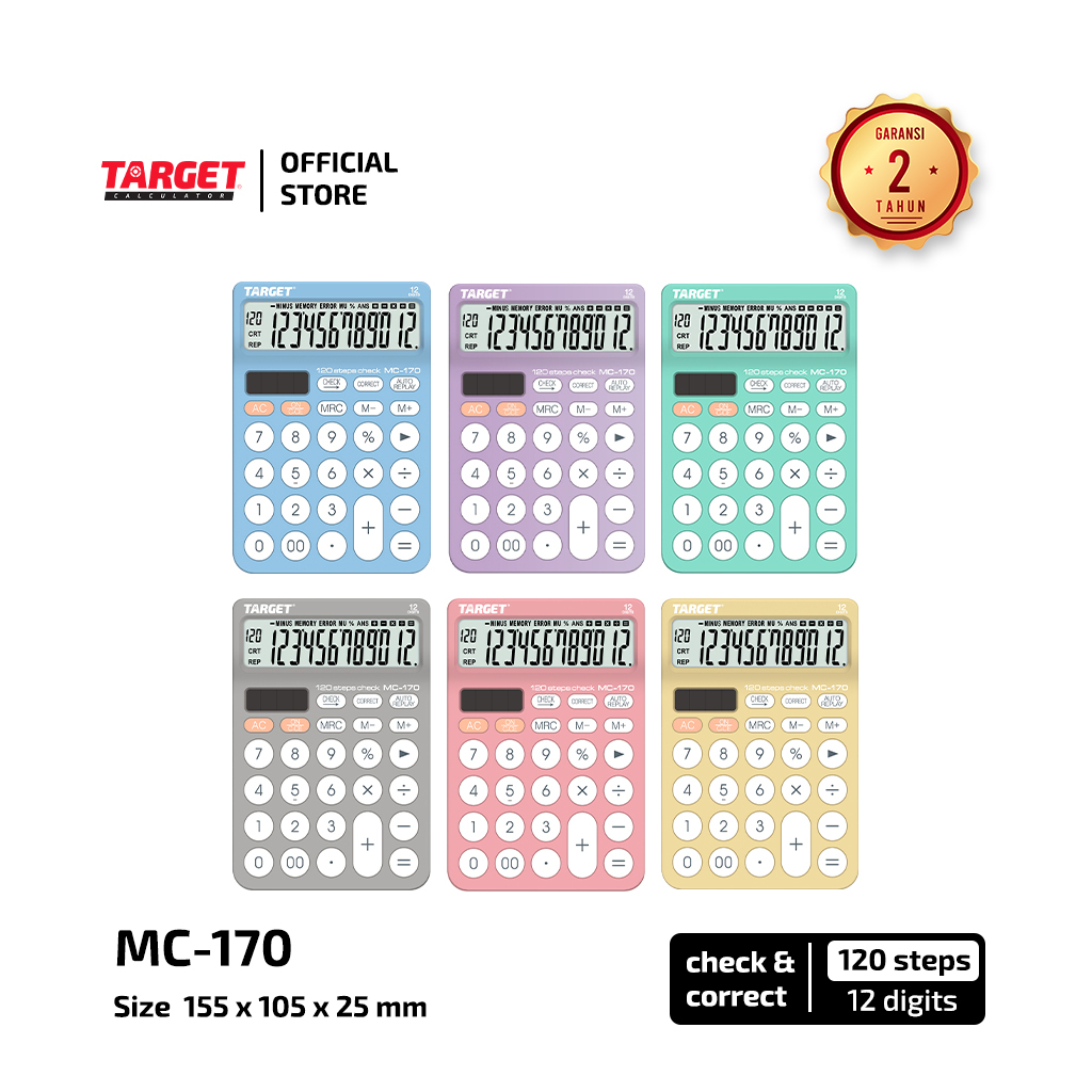 Jual Target MC-170 - Desktop Calculator - 12 digit | Shopee Indonesia
