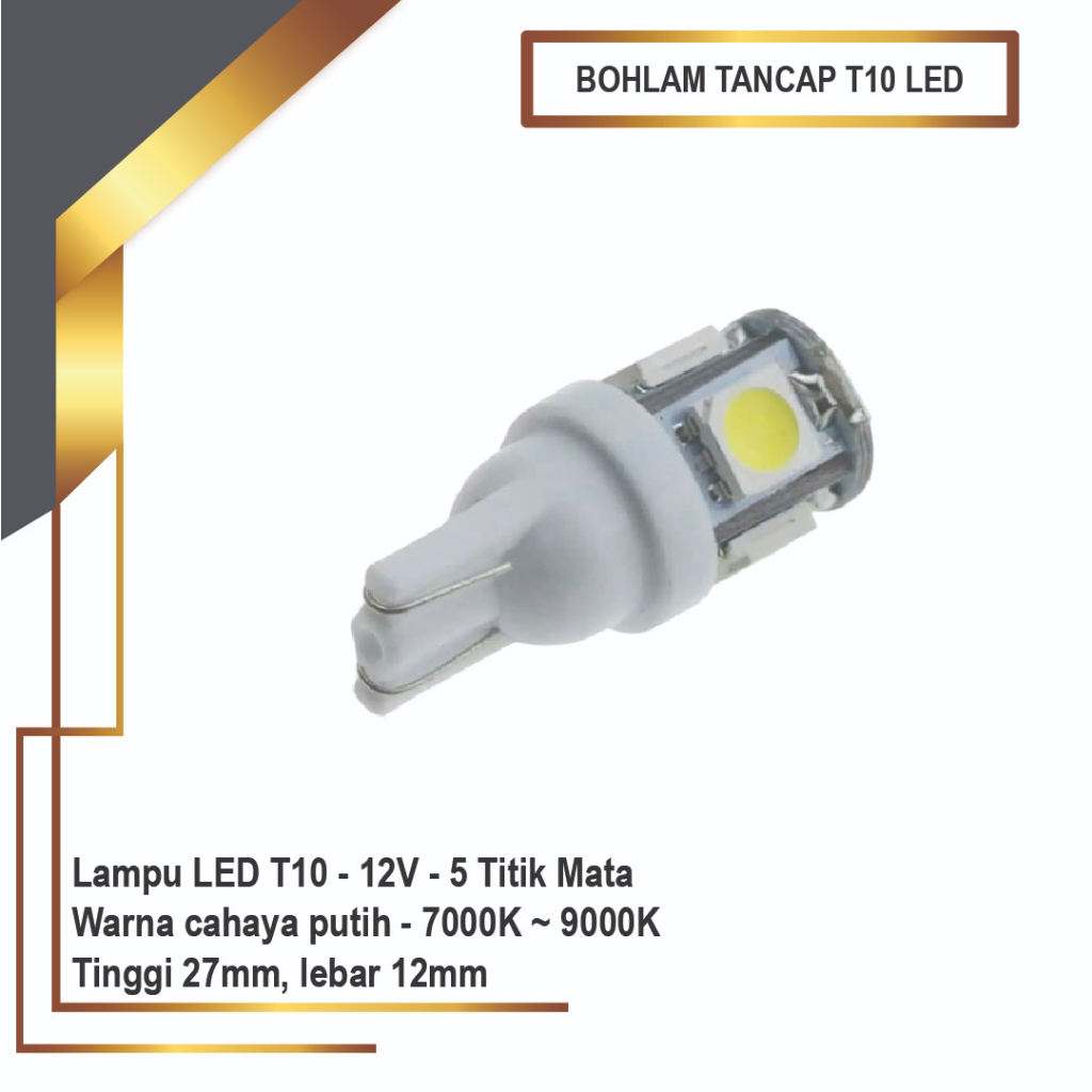 Jual Bohlam Lampu Tusuk Tancap LED T10 Lampu Senja Sen Plat Nomer Colok ...