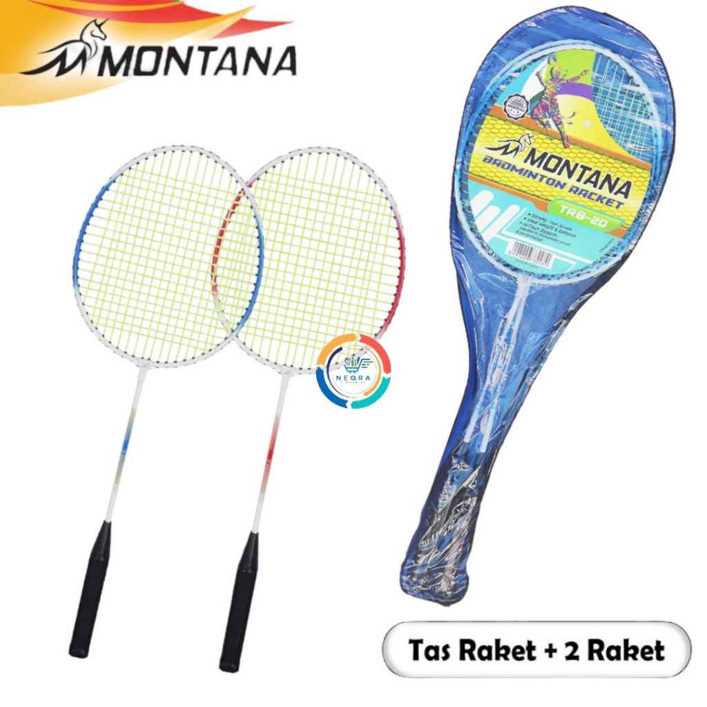 Jual Montana Raket Badminton TRB 2 D (Isi 2 Raket) | Shopee Indonesia