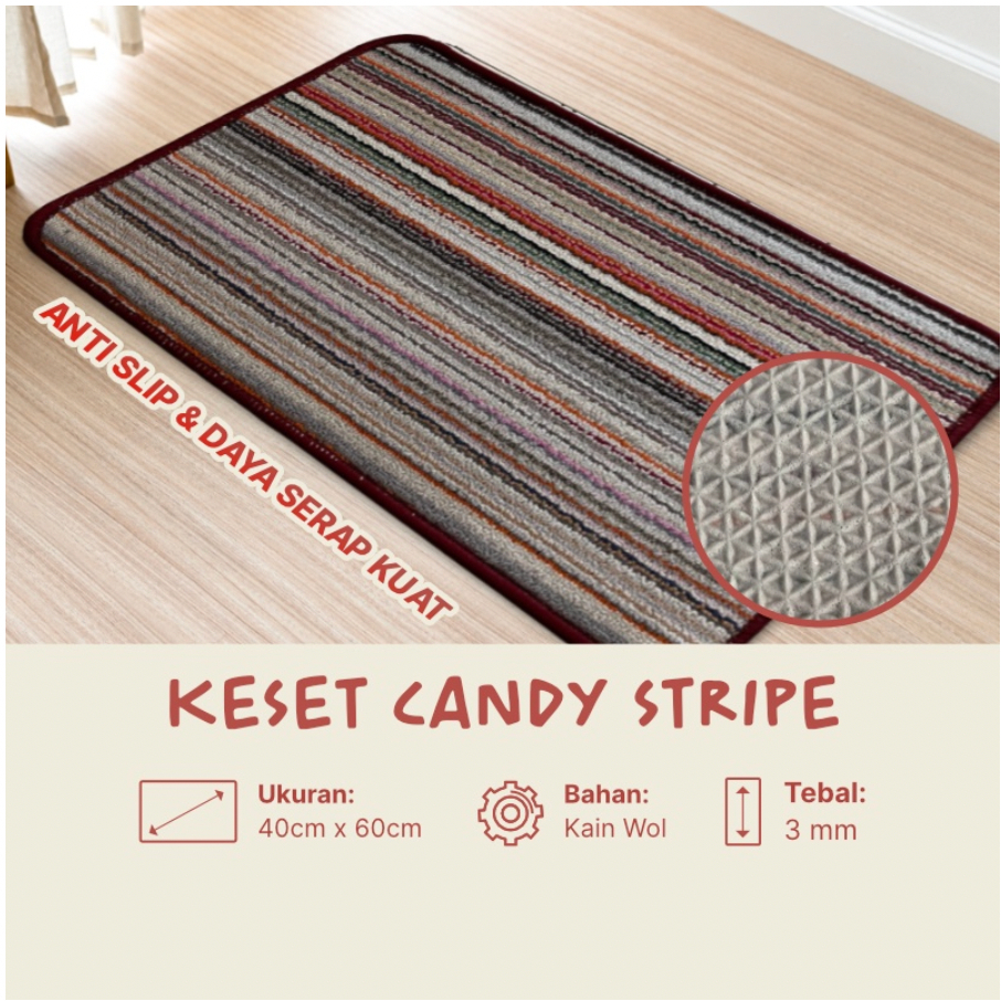 Jual KESET KAMAR MANDI ANTI SLIP - KESET KAKI BAHAN KATUN UK 40X60 CM | Shopee Indonesia
