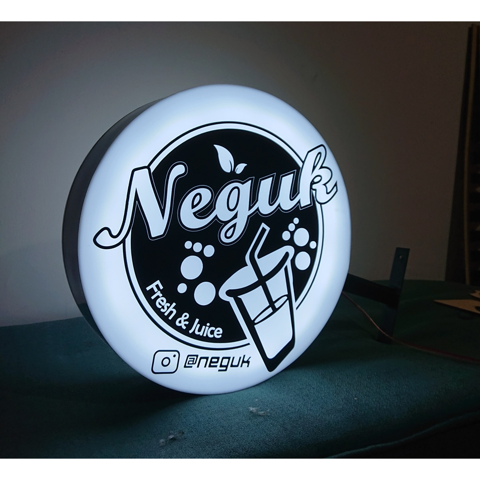 Jual Neonbox PREMIUM Neon Box Custom 2 Sisi Muka Full Akrilik | Shopee ...