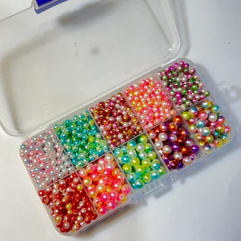 Jual Manik Set Box | Manik Susu | Beads 6/0 | Manik 4mm | Shopee Indonesia