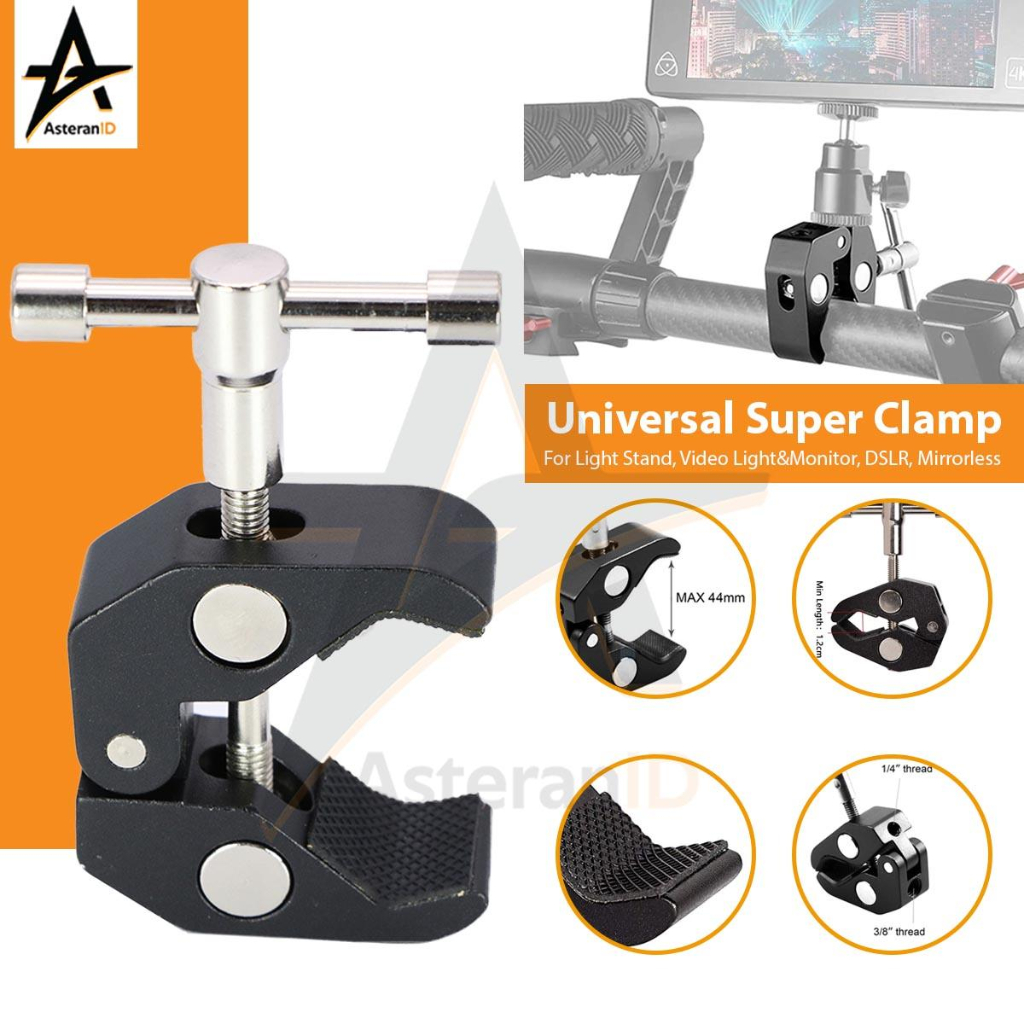 Jual Penjepit Super Magic Clamp Universal untuk lightstand Ringlight ...