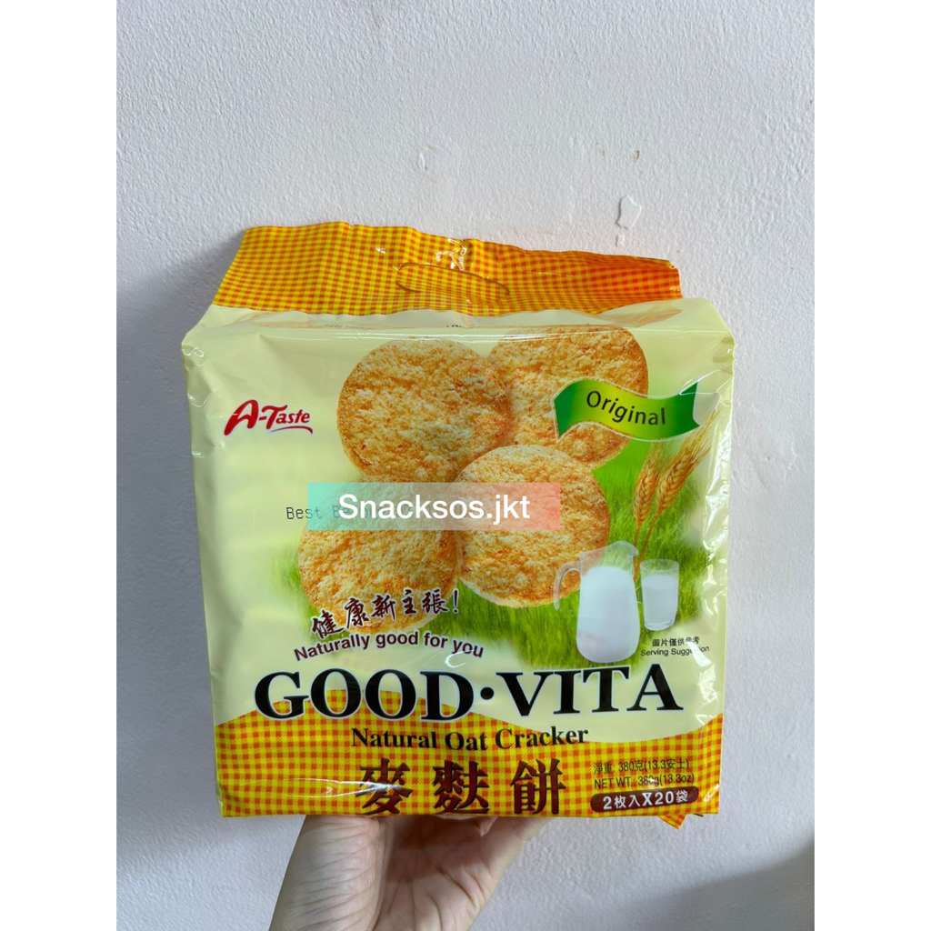 Jual A TASTE GOOD VITA NATURAL OAT CRACKER ORIGINAL / BLACK SESAME / NO ...